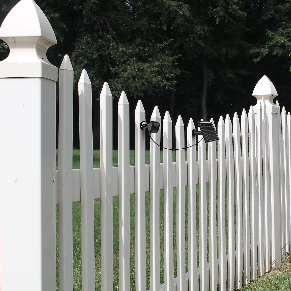 Updated Version Uogw 2 Pack Solar Panel Charge Compatible with Blink Outdoor (3rd Gen)/Blink XT/XT2 Outdoor Camera,with Internal 2500mAh Rechargeable Battery,Weather-Resistant Aluminium Alloy-Black