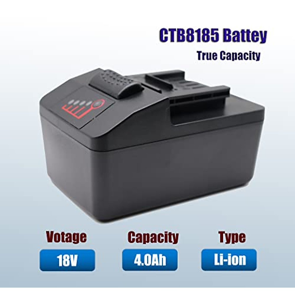 PowerWings CTB8185 Battery, 18V 4Ah 4000mAh Power Tool Battery Replace for Snap on CTB8185 CT7850 CTR7850H CTL7850 CTB7185 CTB8187 li-ion Battery (NOT fit for Nicad Battery)