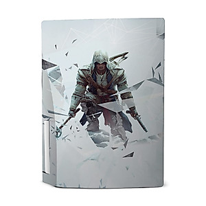 Head Case Designs Officially Licensed Assassin's Creed Connor III Graphics Matte Vinyl Faceplate Sticker Gaming Skin Decal Cover Compatible With Sony PlayStation 5 PS5 Disc Edition Console