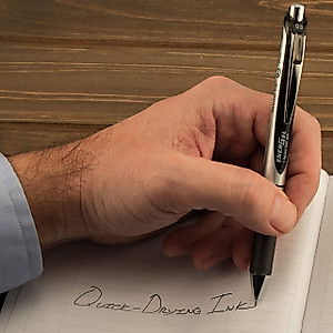 Pentel EnerGel RTX Retractable Liquid Gel Pen, (0.3mm) Needle Tip, Extra Fine Line, Black Ink, 3-Pk (BLN73BP3A)