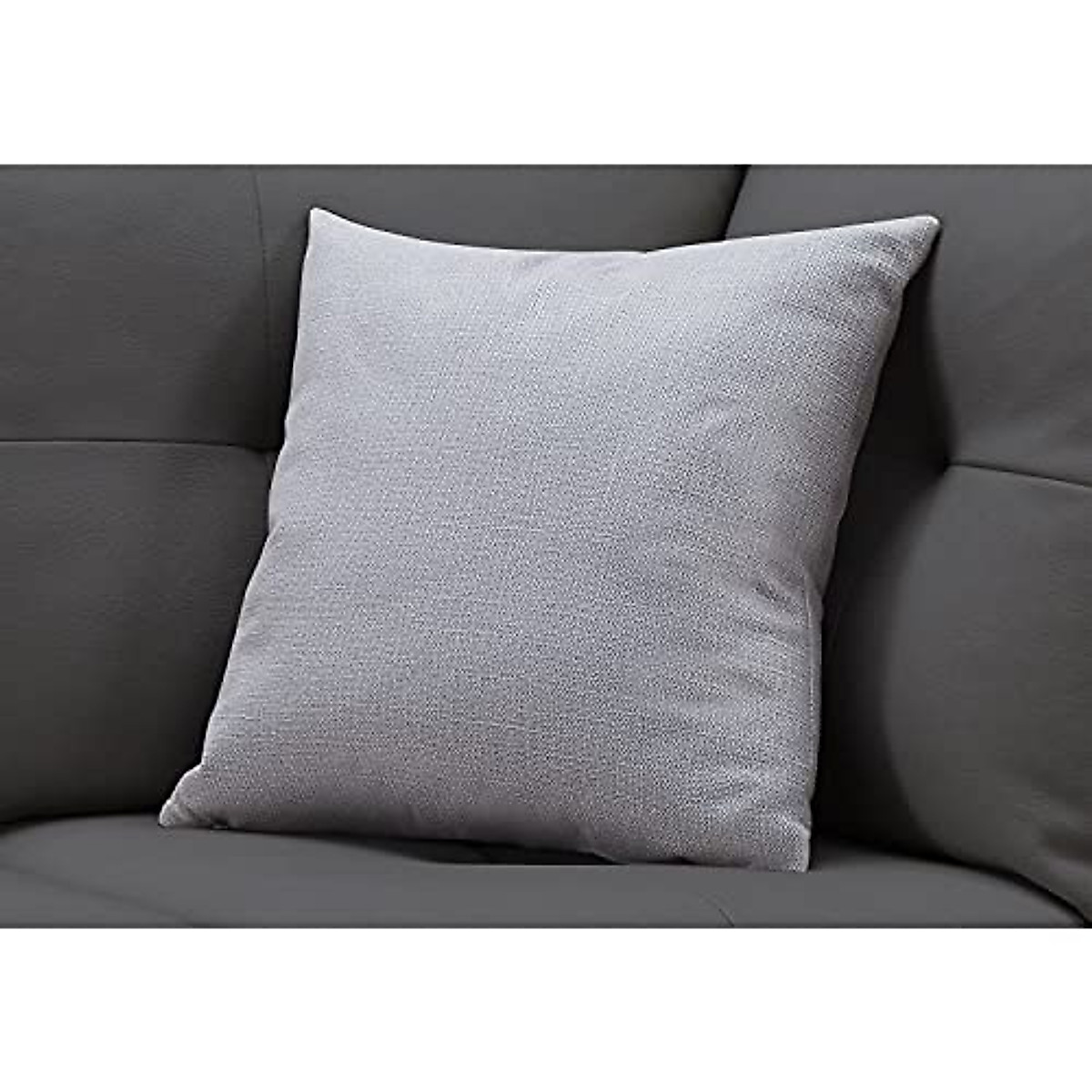 Monarch Specialties 9294, 18 X 18 Square, Insert Included, Decorative Throw, Accent, Sofa, Couch, Bedroom, Polyester, Hypoallergenic, Modern Pillow 18"X 18" Patterned Light Grey 1Pc