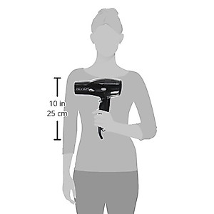 Revlon Compact Hair Dryer | 1875W Lightweight Design, Perfect for Travel, (Black)