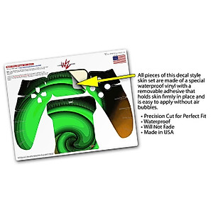 WraptorSkinz Skin Wrap compatible with Sony PS5 DualSense Controller Alecias Swirl 01 Green (CONTROLLER NOT INCLUDED)