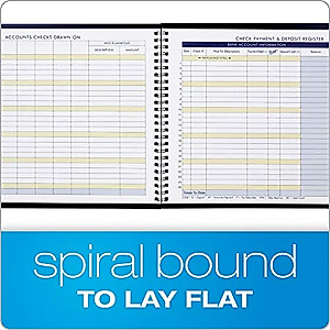 Adams Check Payment and Deposit Register, 8-1/2" x 11", 44 Pages (AFR60), White