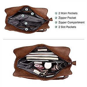 Concealed Carry Hobo Purse for Women Leather Crossbody Shoulder Bags Large Tote Bag with Detachable Holster