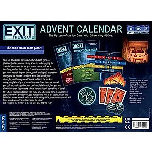 EXIT: Advent Calendar - The Mystery of The Ice Cave | EXIT: The Game - A Kosmos Game | Family-Friendly, Card-Based at-Home Escape Room Experience in a Calendar| 24 Riddles Over 24 Days | Ages 10+