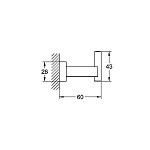 Grohe 40511DC1 Hook, Silver