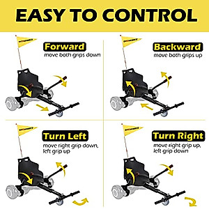 Adjustable Hoverboard Car Style Holder for 6.5" 8" 10" Two Wheel Self Balancing Scooter with 4 Length Adjustments (Balance Board Not Included)