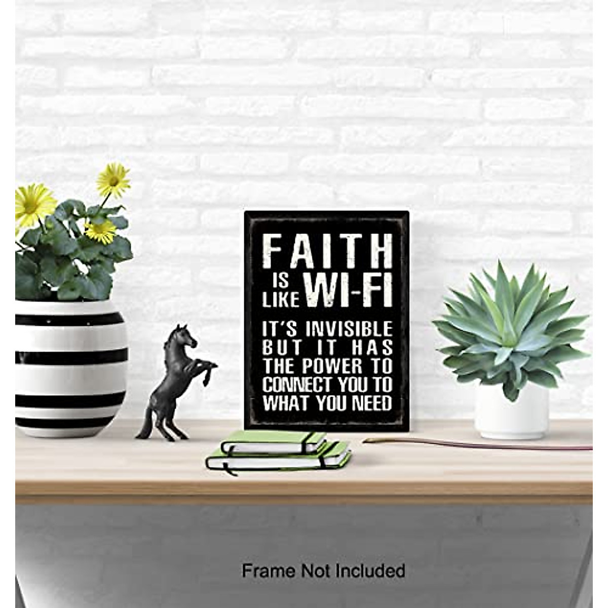 Inspirational Spiritual Religious Wall Decor - Christian Wall Art - Catholic Gifts for Men, Man Cave - God Wall Decor - Faith Wall Decor - Motivational Poster Sign Picture Print - Positive Quotes