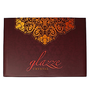 Glazze Crystal Set of 6 Handcrafted Old-Fashioned Whiskey Glasses with Real Gold Wide-Rimmed Detailing, Unique Luxurious Gift for Men and Women - For Whisky & More