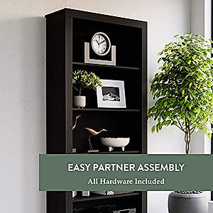 Edenbrook Sumac Bookcase, 5-Shelf Organizer for Bedroom Furniture or Home Office Furniture, White Bookshelf