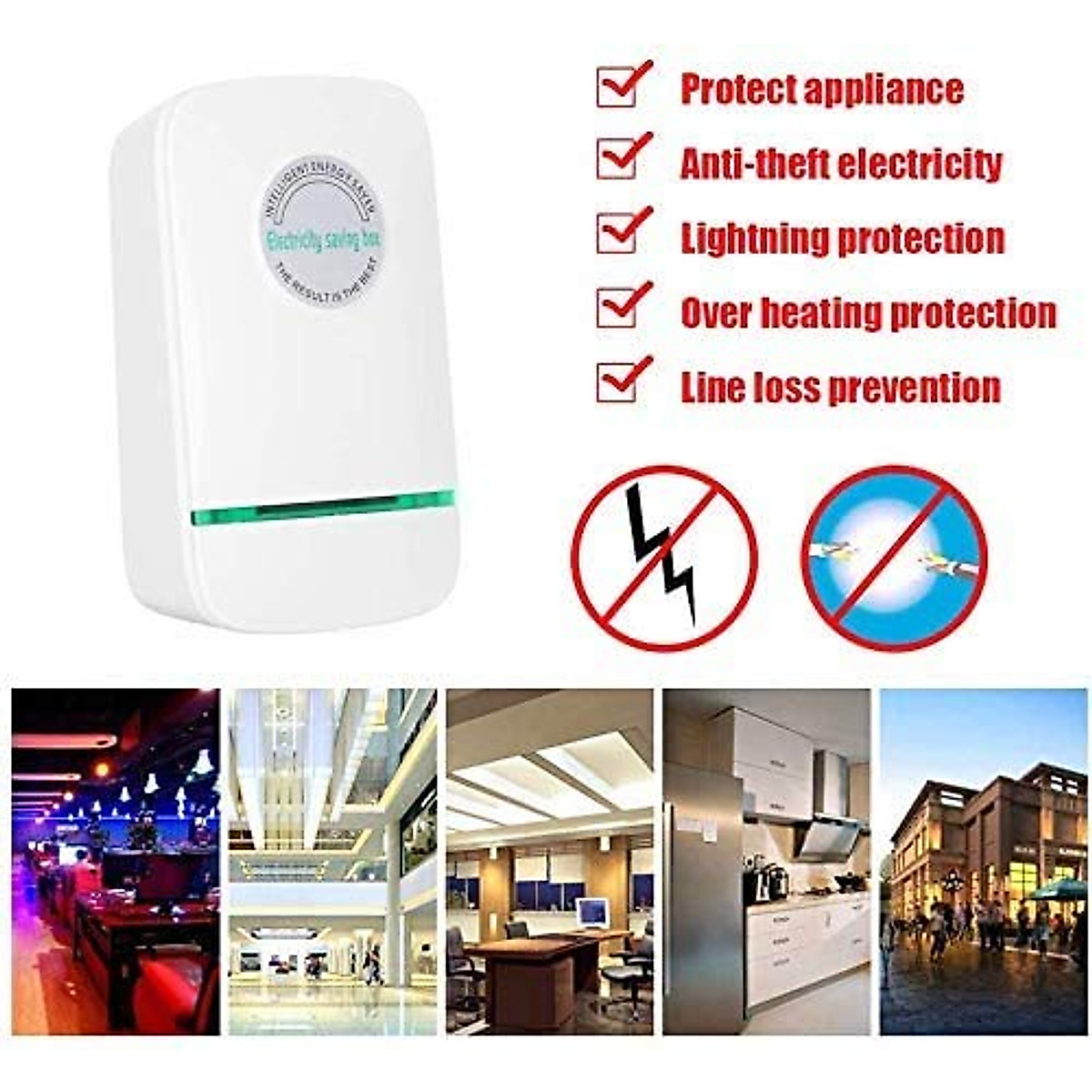 Fantasyon,2 Pack Power Saver, Energy Saver, Household Power Saver, Power Saving and High Efficiency US Plug 90V-250V 30KW