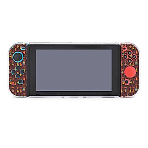 African Women Protective Clear Case for Switch Game Controller Grip Cover Cute Printed