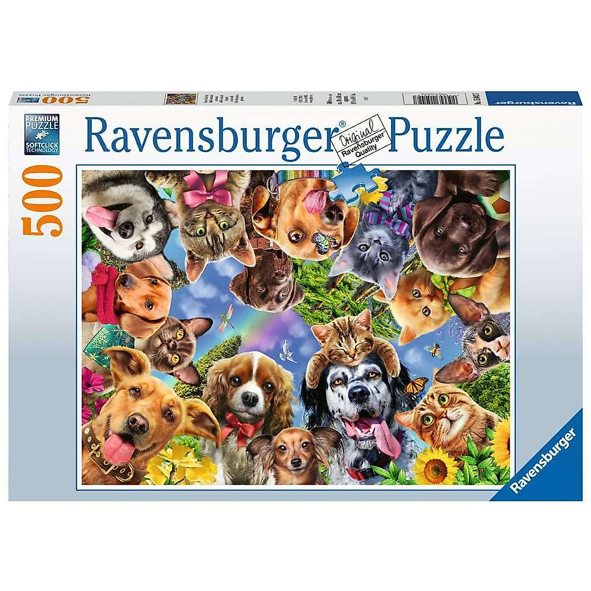 Ravensburger 15042 Funny Animal Selfie 500 Piece Puzzle for Adults - Every Piece is Unique, Softclick Technology Means Pieces Fit Together Perfectly