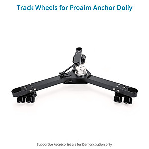 PROAIM Anchor Dolly Track Wheel Set Compatible with 1-2" Tracks. Works with Both Straight & Curved Tracks. Robust & Durable Construction (DW-ANCR)