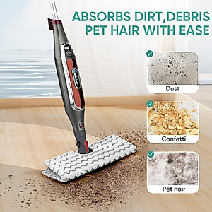 3 Pack Steam Mop Pads Replacement P184WQ for Shark Lift-Away Pro & Genius Steam Pocket Mop System S3973 S3973D S3973WM S5001 S5002Q S5003A S5003D S5004 S5004W S6001W S6001WM S6002 S6002C S6003D S6003W