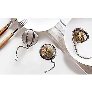 Fu Store 2pcs Stainless Steel Mesh Tea Ball 2.1 Inch Tea Strainers Tea Infuser Strainer Filters for Tea