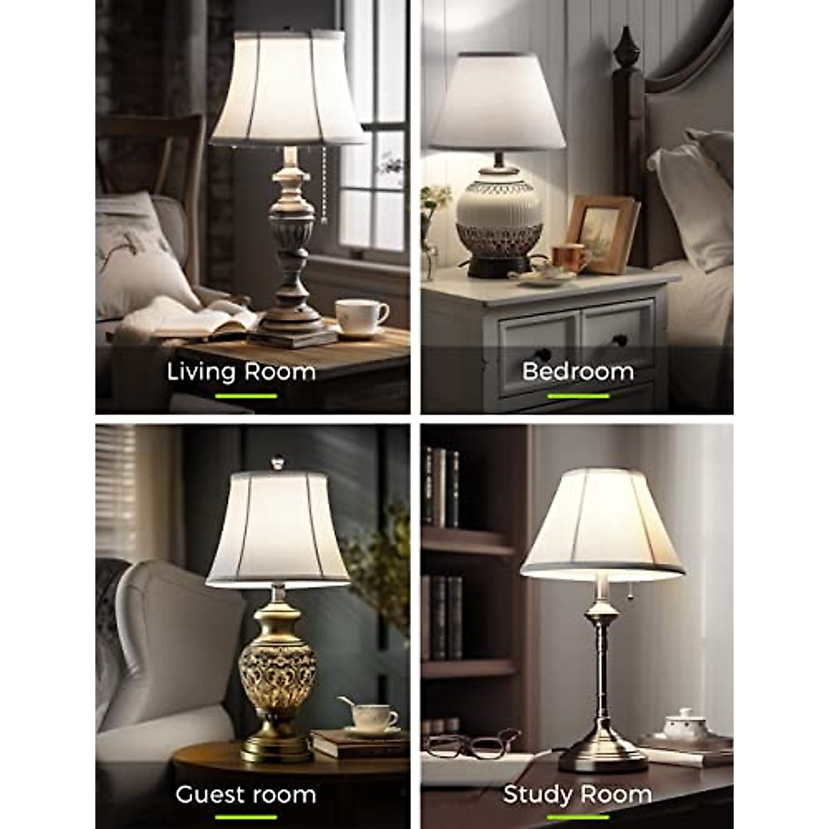 3 Way Light Bulbs, LOHAS 3 Way LED Light Bulbs 50 100 150W Equivalent, Daylight White 5000K, Three Way A19 Light Bulbs, E26 Base LED Bulbs for Desk Lamps, Floor Lamps, Table Lamps, 2 Pack