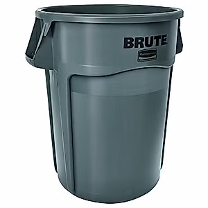 Rubbermaid Commercial FG264360GRAY BRUTE Heavy-Duty Round Waste/Utility Container, 44-gallon, Gray