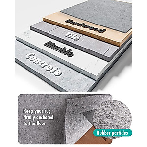 Non Slip Rug Pad Gripper - 9x12 Feet 1/4” Extra Thick Felt Under Rug for Area Rugs and Hardwood Floors,Super Cushioned Non Skid Carpet Padding