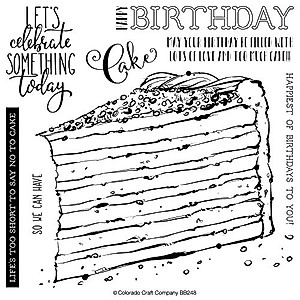 COLORADO CRAFT COMPANY Colorado Clear Stamp Bday, Birthday Cake-Big & Bold