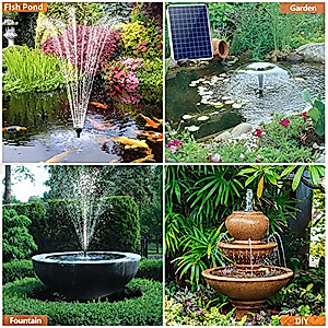 Antfraer Solar Water Pump, 25W Solar Fountain Pump 410GPH+ Flow Adjustable with PVC Tubing & 17Ft Long Cord Submersible Solar Water Fountain Kit for Pond Fish Pond Garden Waterfall Hydroponics Pool