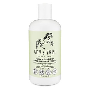 Gryph & IvyRose Smooth Sailing Herbal Hair Conditioner for Kids - All Natural, Sustainable, Cruelty Free, No Parabens, No Sulfates, Vegan - USA Made - 8oz (1-Pack)