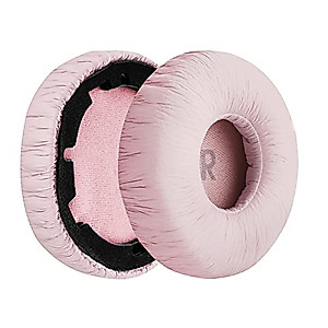 Geekria NOVA Leatherette Replacement Ear Pads for JBL T600BTNC, Tune 600BTNC Headphones Ear Cushions, Headset Earpads, Ear Cups Cover Repair Parts (Pink)
