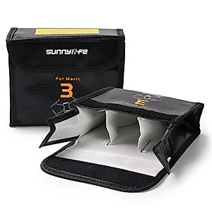 BEHORSE Mavic 3 Battery Safe Bag Fireproof Explosion-Proof Lipo Batteries Protector Storage for DJI Mavic 3/Mavic 3 Pro/Mavic 3 Classic Battery Accessories(for 3 Batteries)