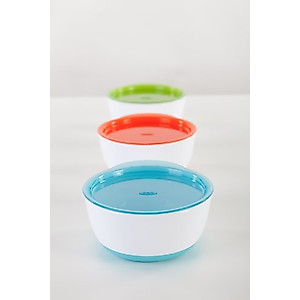 OXO Tot Small & Large Bowl Set with Snap On Lids - Green
