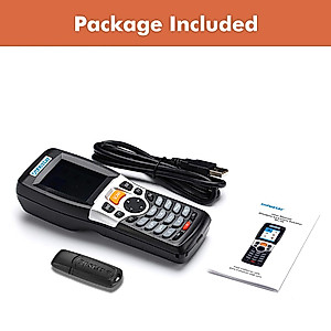 Wireless Barcode Scanner - Handheld Inventory Scanner Data Collector with 2.4GHz RF Transceiver for Warehouse & Bookstore Management (N4-2D-Blue)