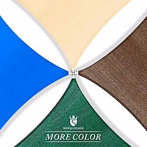 Royal Shade 8' x 12' Cream Rectangle Sun Shade Sail Canopy Outdoor Patio Fabric Screen Awning RTAPR0812 - UPF50+ 95% UV Blockage, Heavy Duty, Water & Air Permeable (We Make Custom Size)