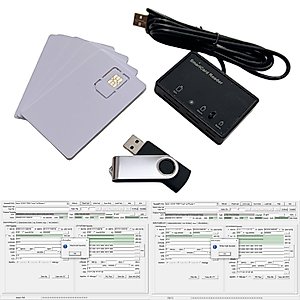 MCR3516 SIM Reader Writer Mini Nano Micro 2FF, 3FF, 4FF SIM Card +5pcs Programmable Blank LTE USIM 4G Card WCDMA GSM + Sim Personalize Software