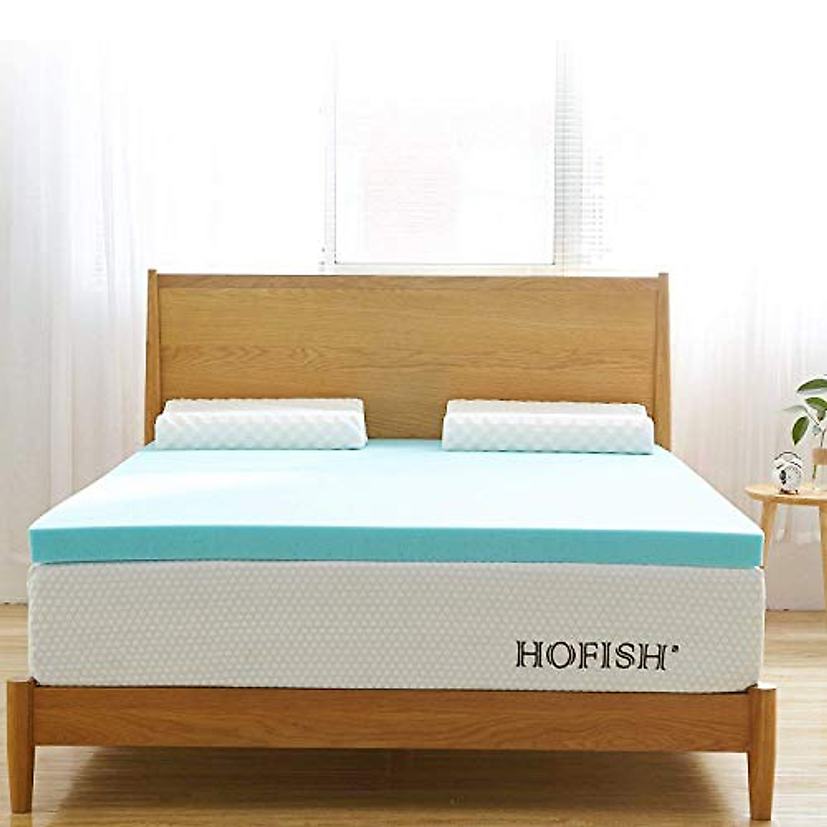 HOFISH 3 Inches Gel Infused Memory Foam Mattress Topper-Twin