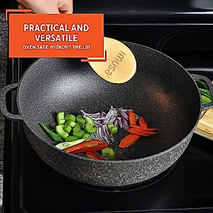 IMUSA 3.5 Quart Nonstick Fuzion Caldero with Tempered Glass Lid