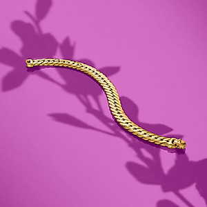 Ross-Simons Italian 14kt Yellow Gold Cuban-Link Bracelet. 7 inches