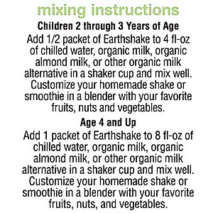 Earthshake Organic Kids Protein Nutritional Shake, Chocolate - Non GMO, Lactose Free, Soy Free, Gluten Free, Less than 1g of Sugar Per Serving, Amazing Taste | All Ages 2 & Up (Chocolate, 10 Count)