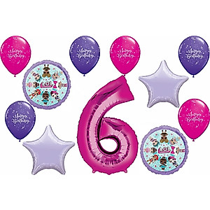 6th Birthday Party LOL Balloons Decoration Supplies