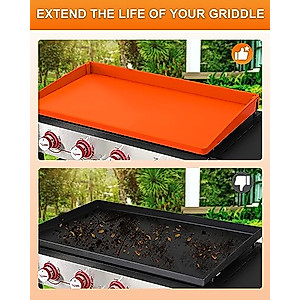 OFUN 36" Full-Wrap Edge Griddle Mat for Blackstone, Silicone Protective Cover Mats Compatible with Blackstone, Blackstone Griddle Accessories, Reusable &Durable, All Year Round Protection