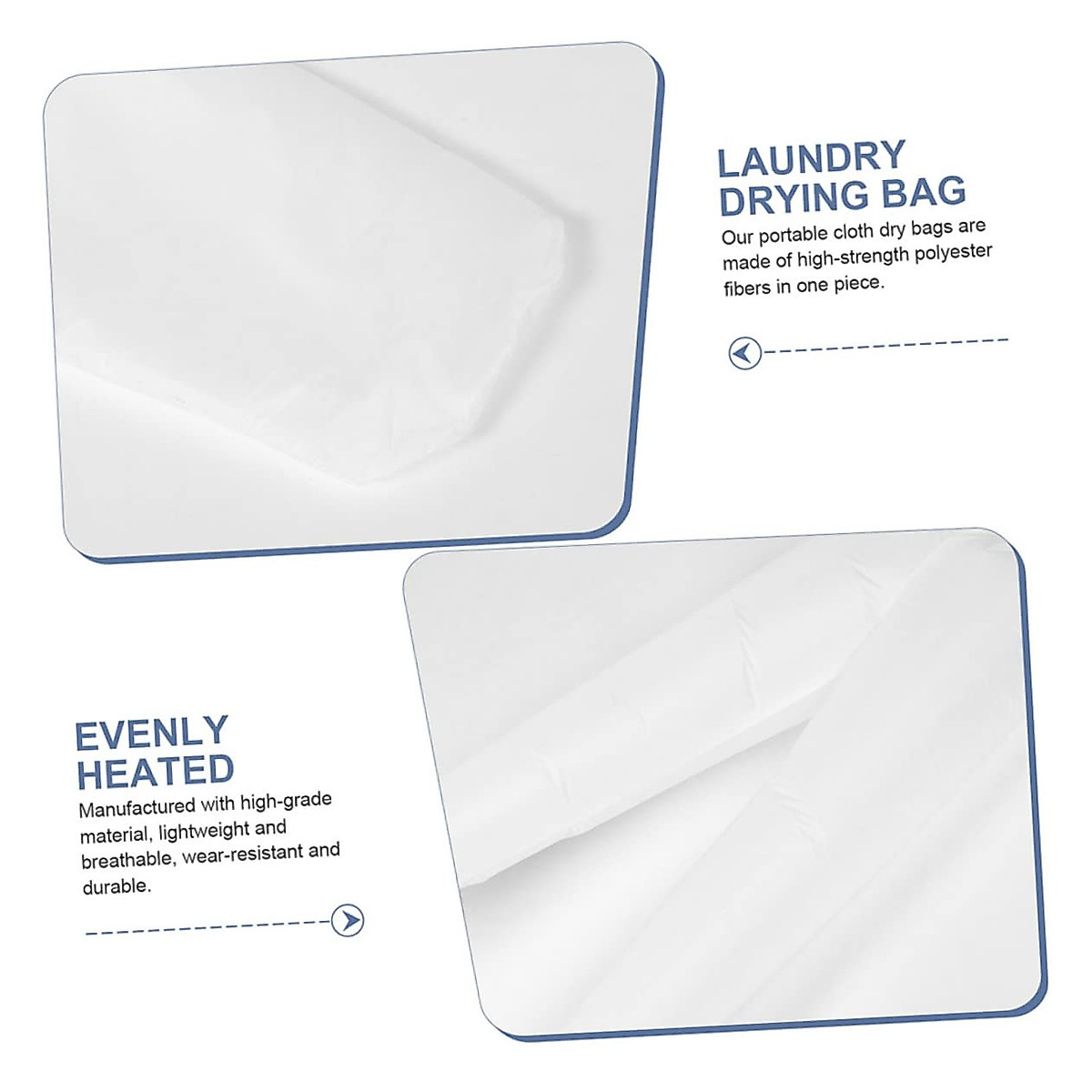 Yardwe Pizza Pan 1 Set Dry Clothes Bag Travel White Air Dry Polyester Clothing Outdoor Pants