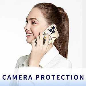 XUOWRKPO for iPhone 13 Pro Case Skull Anime Design for Cover Shark Bear Cartoon Graphics Soft Silicone TPU Protective Phone Cover Fit for Boys Girls Teens Women Men Cool White