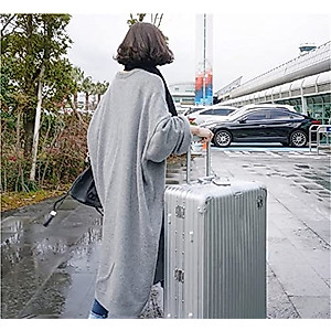 KHIRY Women Pullover Sweaters Classic Long Oversized Loose Crewneck Long Sleeve Solid Jumper Knit Pullover Tops Fall Winter