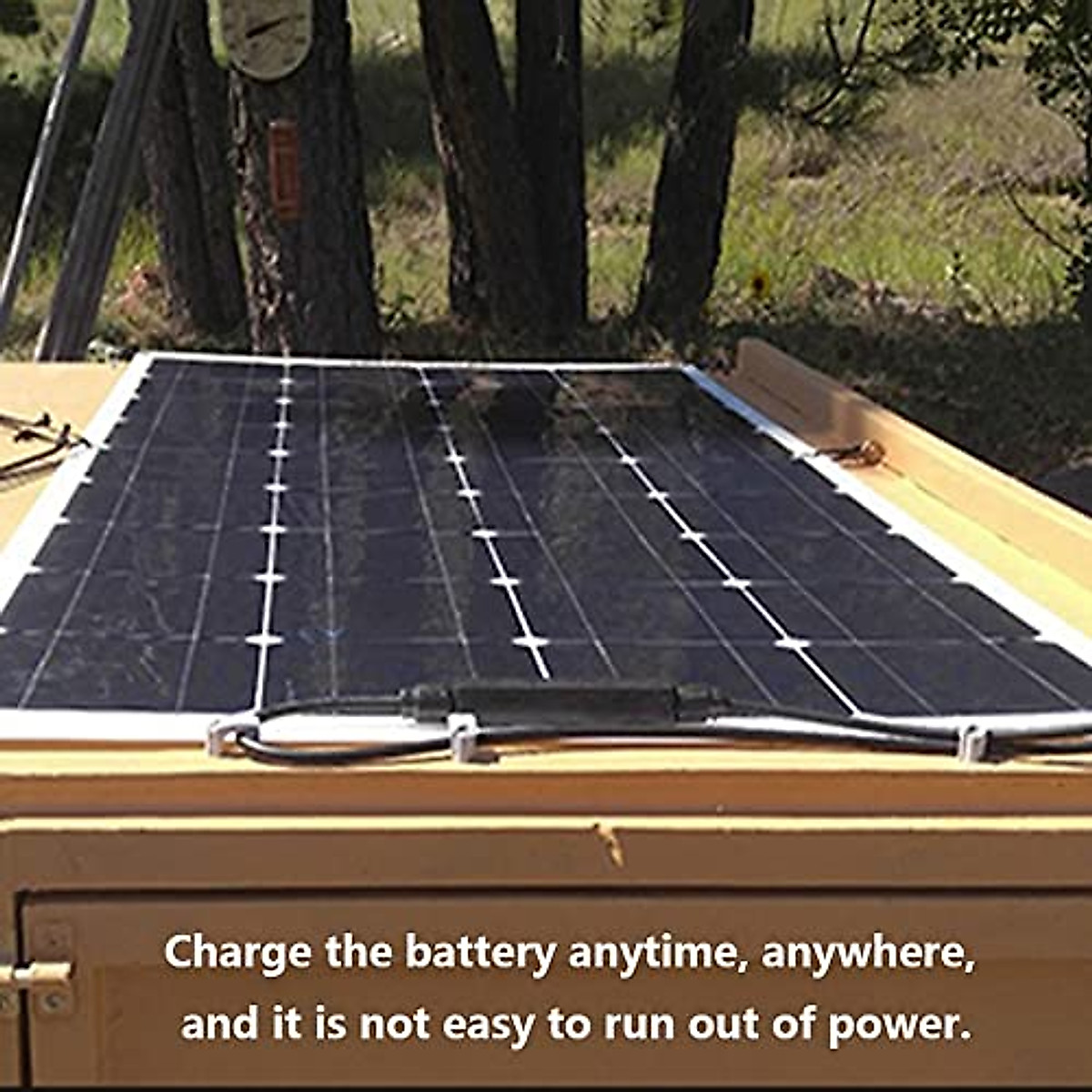 100W Flexible Solar Panel High Efficiency Monocrystalline Portable Solar Panel Outdoor Emergency Charging Rechargeable Power for Home Camping Boat