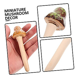 NUSITOU 6pcs Mushroom Ornament Flower Pots Micro Mushroom Miniature Mushroom Small Mushroom Garden Decoration Mushroom Statue Mushroom Decorations Variety Wood Pile Ceramics