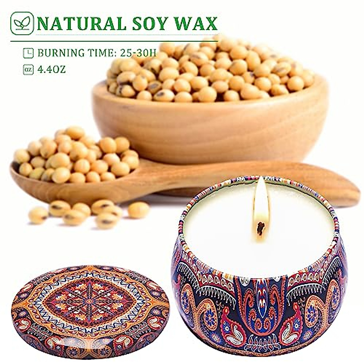 Scented Candles, Candles for Home Scented, Aromatherapy Candle, Candles Gifts for Women, Scented Candles Gift Set, Ideal for Birthday, Christmas, Thanksgiving, Mother's Day, Anniversary