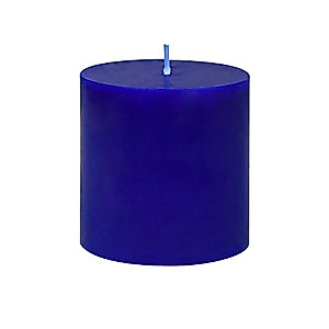 Zest Candle Pillar Candle, 3 by 3-Inch, Blue