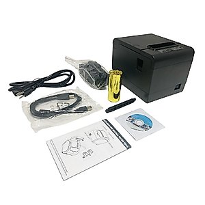 ZY808 Receipt Printer - 80mm POS Thermal Printer with WiFi USB LAN Connection, Support iOS, MAC, iPhone, Android, PC and Support Ebay, Amazon, Shopify, Etsy, USPS Integration.