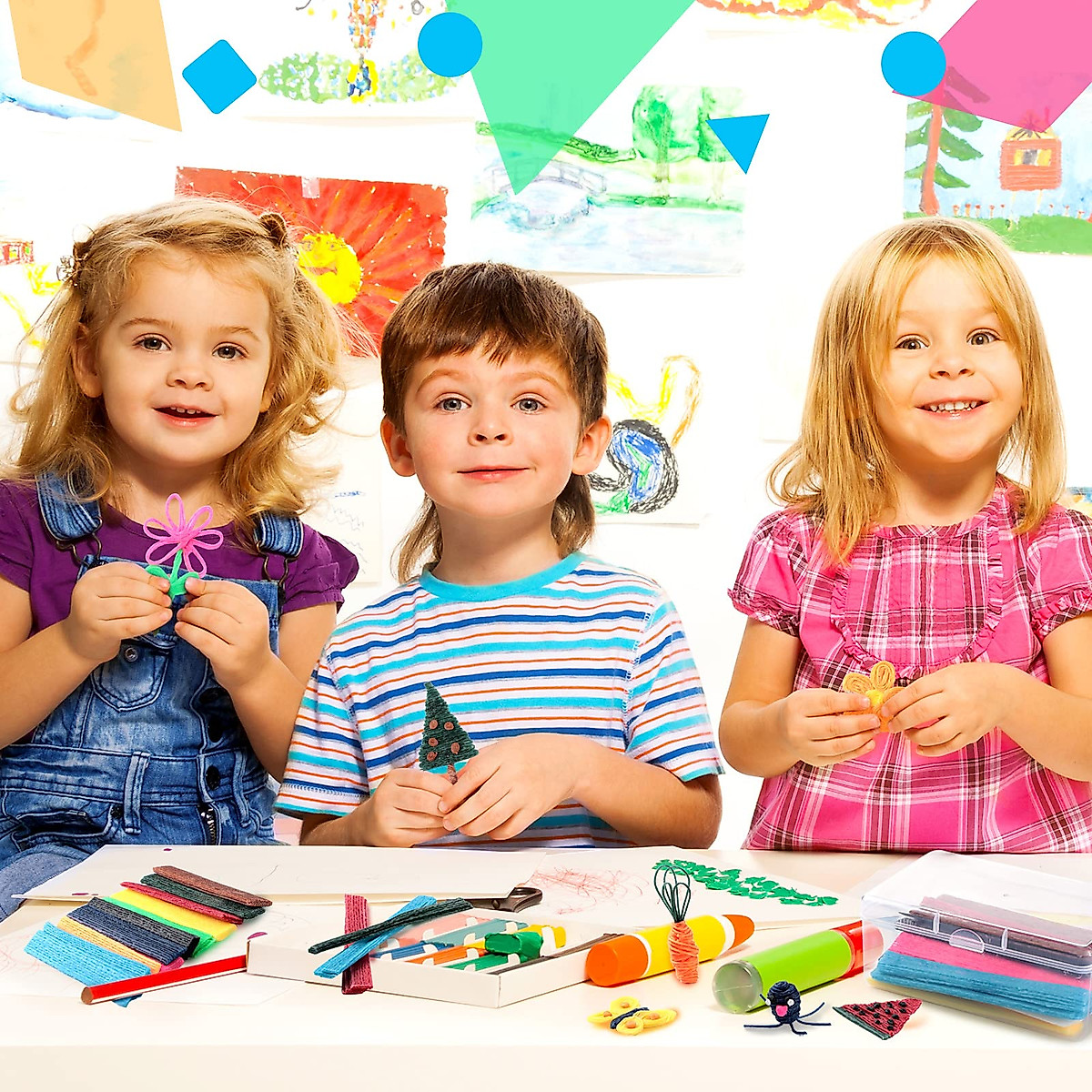 Wax Craft Sticks for Kids Bendable Sticky Yarn Molding Sculpting Sticks in 13 Colors with Plastic Storage Box for Handicraft DIY School Project Supplies (600 Pieces)