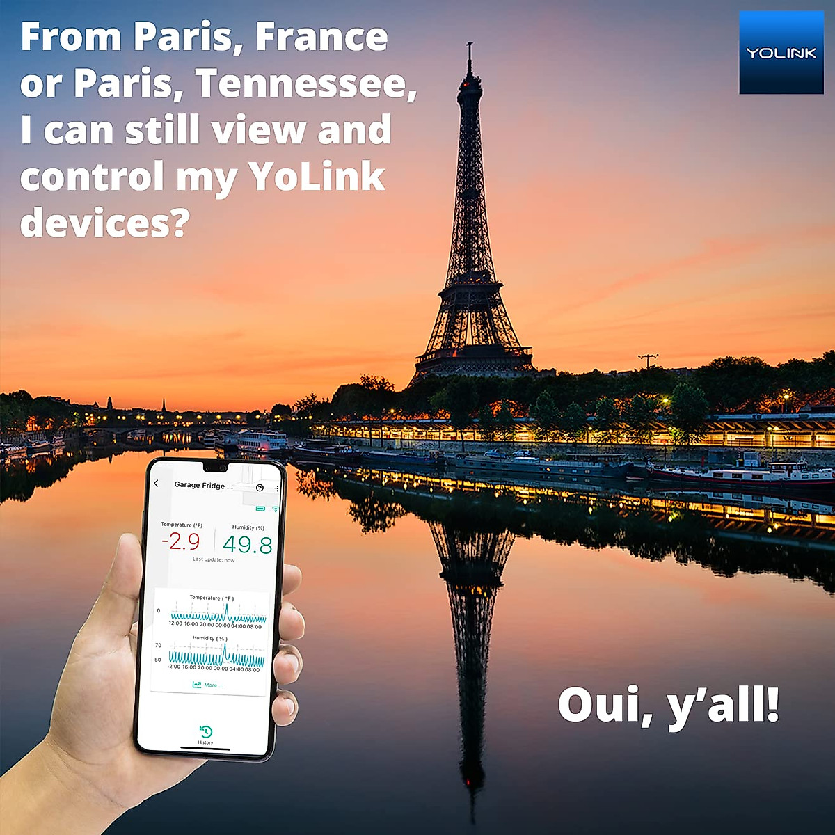 Smart Power Strip, YoLink 1/4 Mile World's Longest Range Power Strip Compatible with Alexa Google IFTTT, Surge Protector Plugs 4 USB Charging Ports + 4 AC Plugs for Multi Outlets - YoLink Hub Required