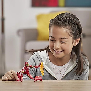 Marvel Avengers E7870 Beyblade Bend and Flex Action, 6-Inch Flexible Iron Man Figure, Includes Accessory, Ages 4 and Up, Multicoloured